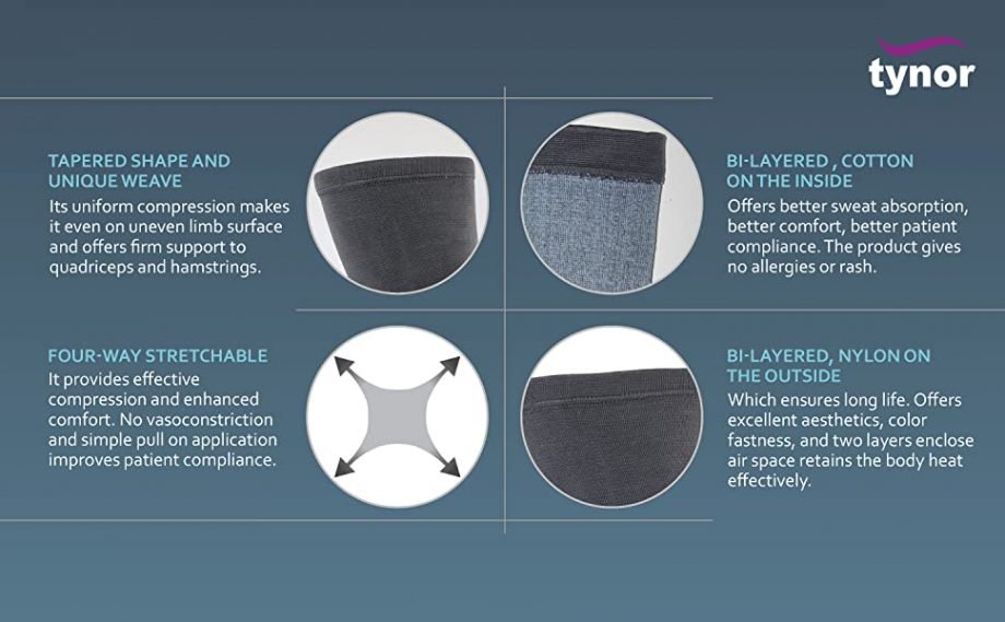 Tynor Thigh Support, Grey, 1 Unit - FitMax