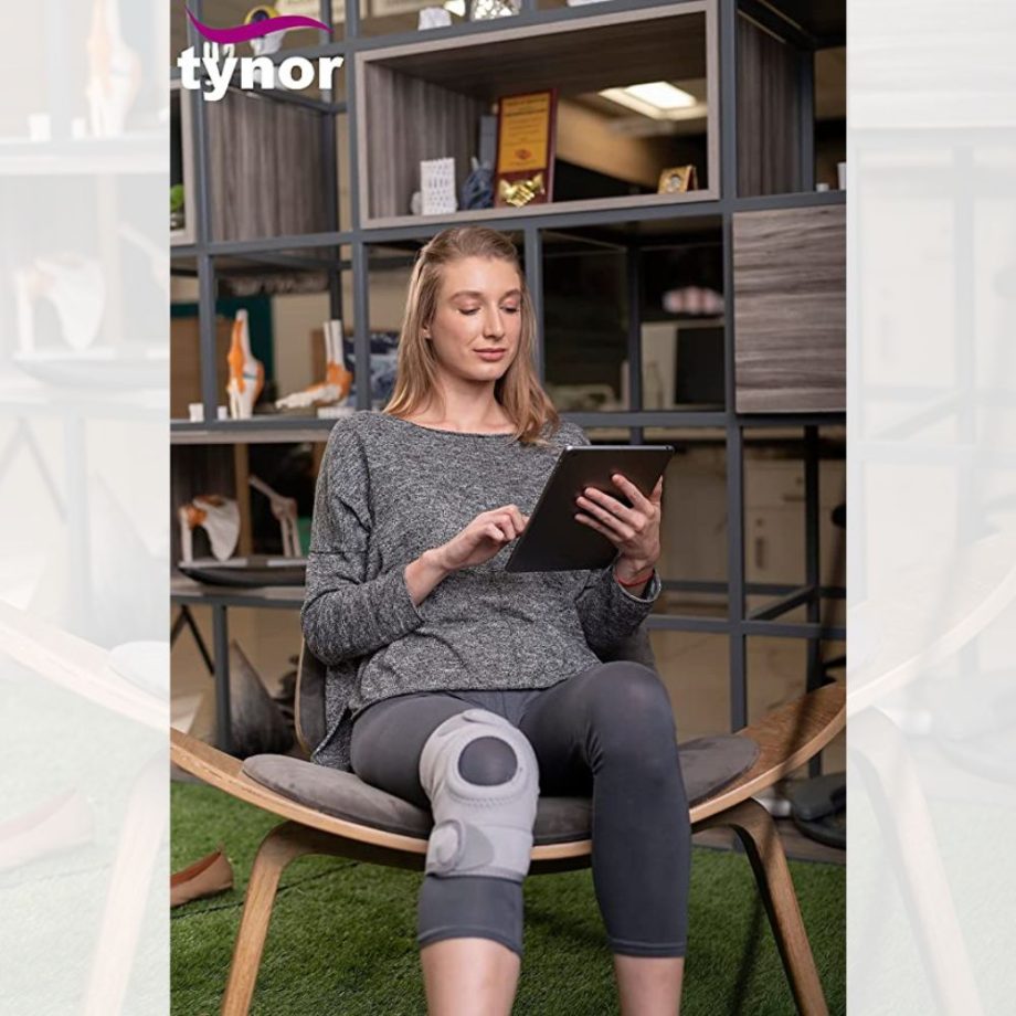 Tynor Knee Support Sportif (Neoprene), Grey, 1 Unit - FitMax