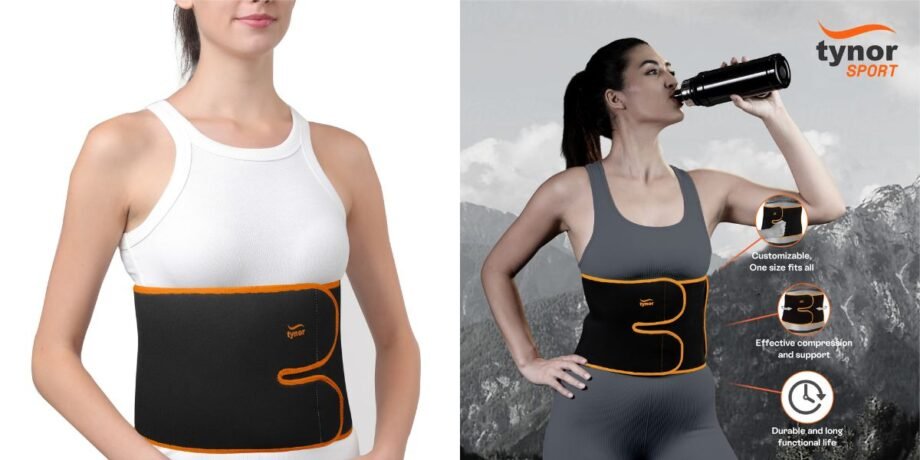 Tynor Abs Binder Adjustable (Neo), Black & Orange, Universal, 1 Unit